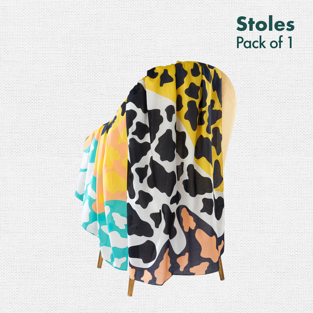 Shop Trendy Printed Ladies Cotton Stole & Revamp Your Style Game - Pack ...