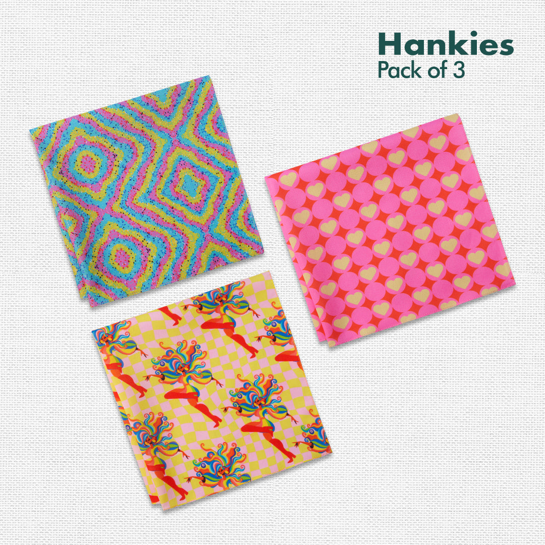 Buy Rainbow Power Colorful Hankies For Men & Women | No Color Bleeding ...