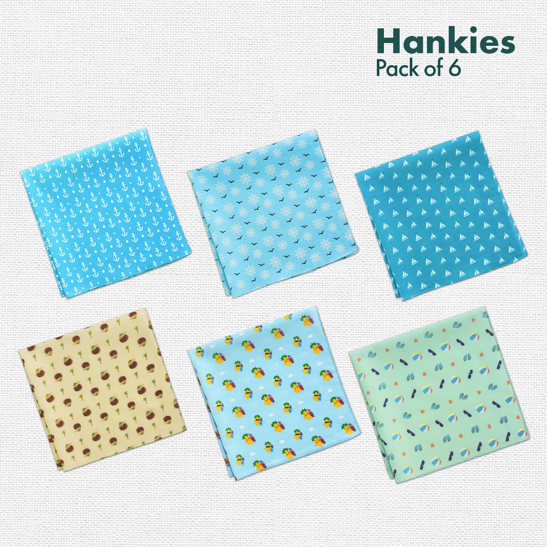 Wild And Beachy, Fun-Loving Women's & Men's Handkerchiefs-Pack of 6 ...