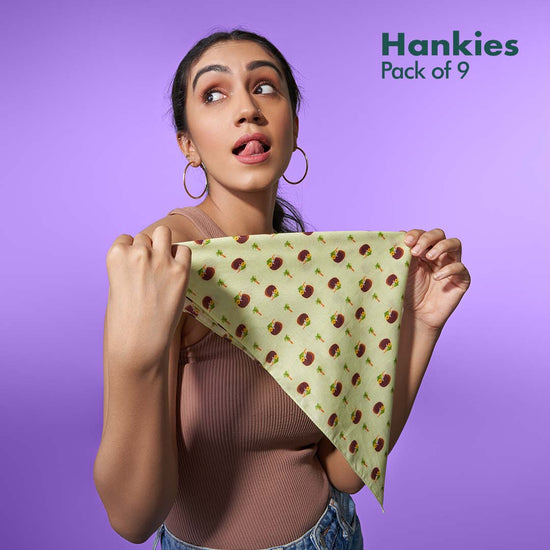 Buy Charming And Colorful Hankies For Any Mood-Pack of 9 – Hexafun